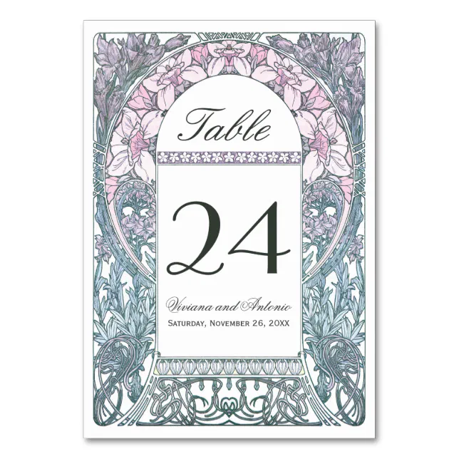 Vintage Floral Wedding Table Numbers V (v.1) | Zazzle