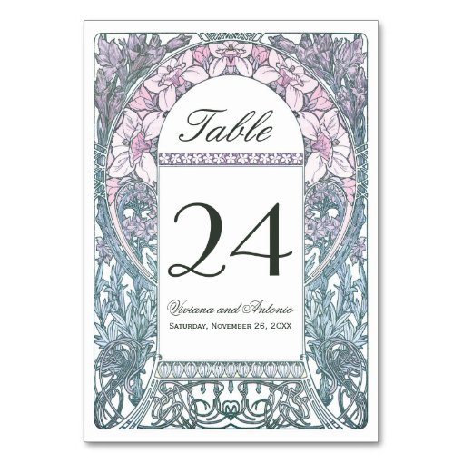 Vintage Floral Wedding Table Numbers V (v.1) | Zazzle