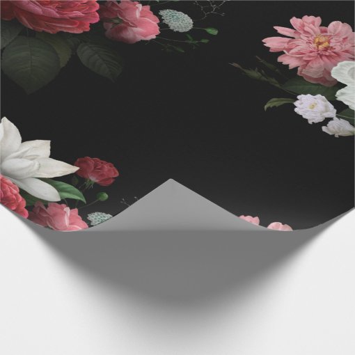 Vintage floral wrapping paper | Zazzle
