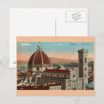 Vintage Florence Italy Cathedral Postcard | Zazzle