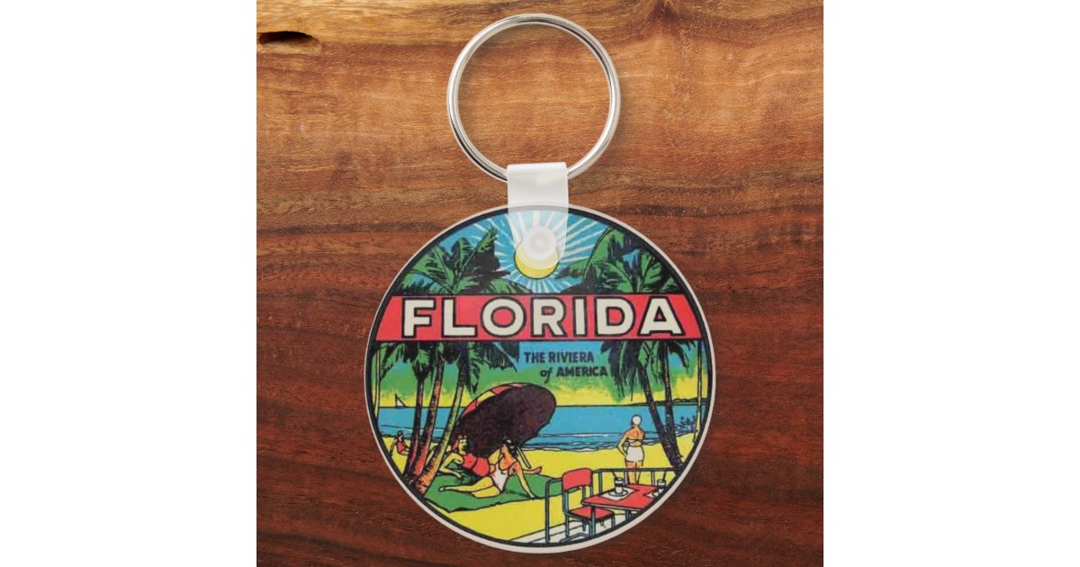 Vintage Florida Keys Keychain | Zazzle