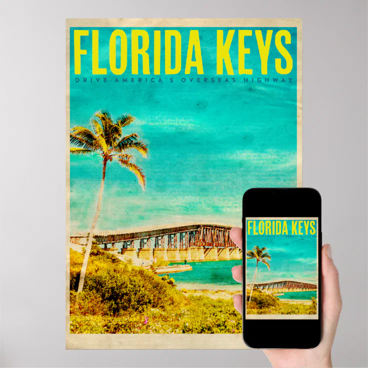 Vintage Florida Keys Travel Poster | Zazzle