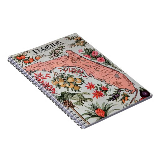 Vintage Florida Map Notebook | Zazzle