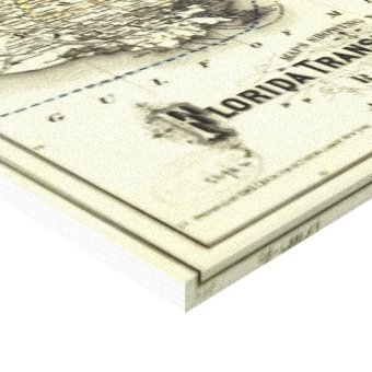 Vintage Florida Railroad Map (1882) Canvas Print | Zazzle