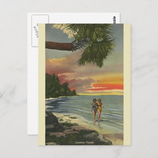 Vintage Florida Sunset Post Card | Zazzle