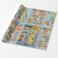 Vintage Florida tourist map Wrapping Paper | Zazzle