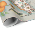 Vintage Florida tourist map Wrapping Paper | Zazzle