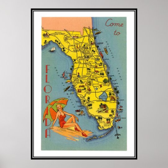 Vintage Florida, USA - Poster | Zazzle.com