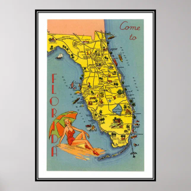 Vintage Florida, USA - Poster | Zazzle
