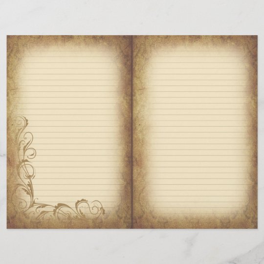 Vintage Flourish Old Journal Paper | Zazzle.com