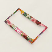 Vintage Flowers Custom License Plate Frame | Zazzle