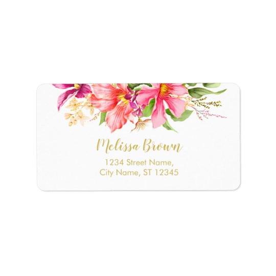 Vintage Flowers Pink Pastel Address Labels | Zazzle.com
