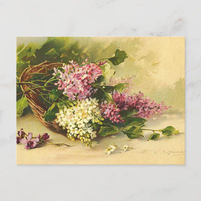 Vintage Flowers Postcard | Zazzle