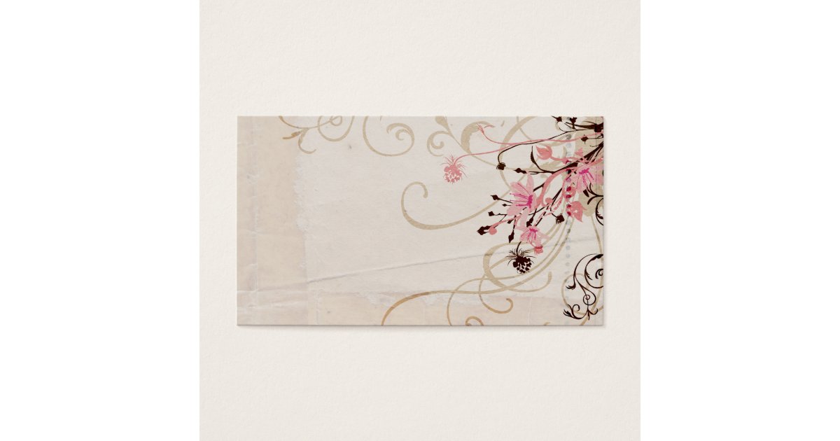 Vintage flowers Profile Card | Zazzle