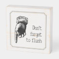 Vintage Flush The Toilet Reminder Bathroom Sign | Zazzle