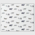 Vintage Flying Aircraft Wrapping Paper | Zazzle