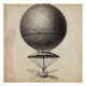 Vintage Flying Machine Illustration Poster | Zazzle