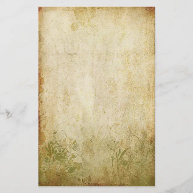 Vintage Foliage - Green Stationery | Zazzle