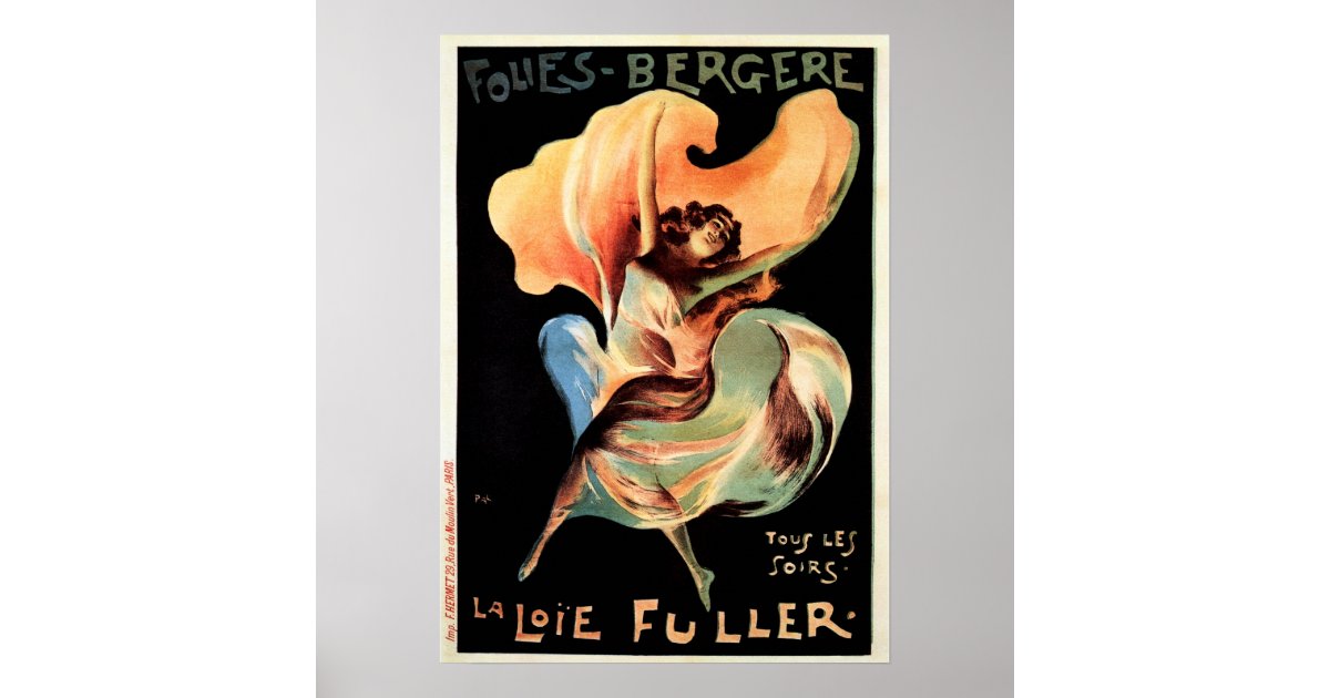 Vintage Folies Bergere Art Nouveau Women Pin Up Poster Zazzle 