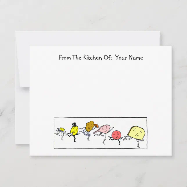 Vintage Foods Editable Kitchen Calling Card | Zazzle