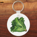 Vintage Foods, Green Leaf Lettuce Vegetables Keychain | Zazzle