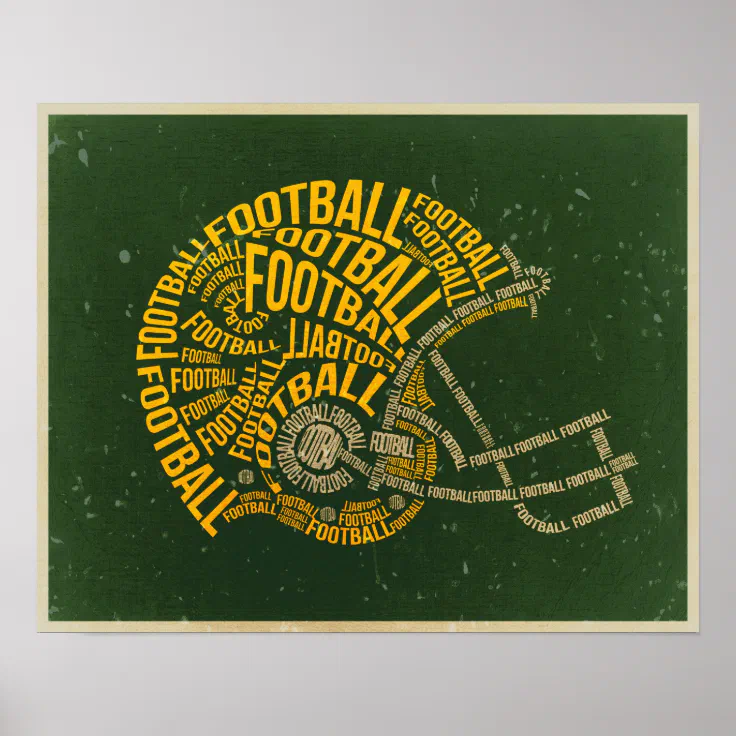 Vintage Football Helmet Poster | Zazzle