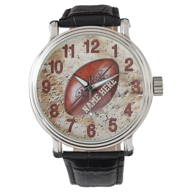 Vintage Football Personalized Football Watches | Zazzle