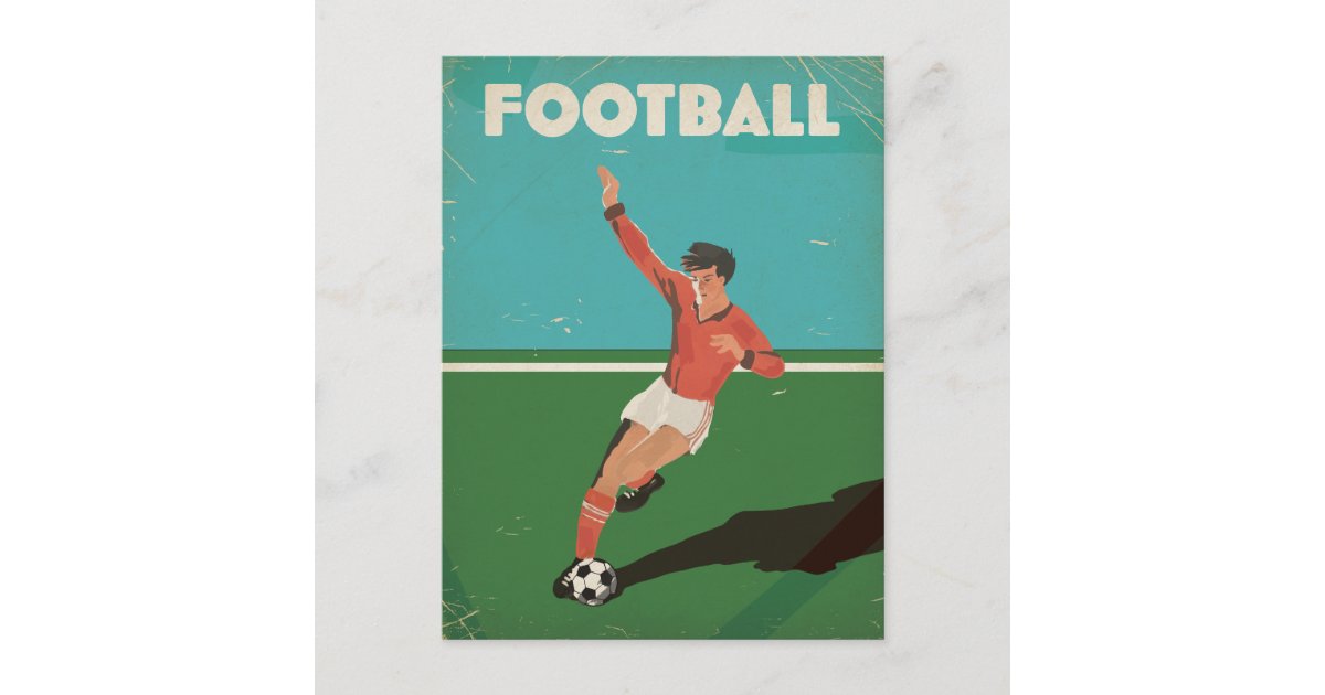 Vintage Football Poster Postcard | Zazzle