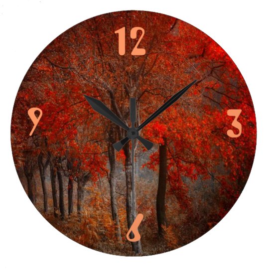 Vintage Forest Scene Large Clock | Zazzle.com