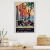 Vintage Forth Bridge Scotland Railroad Travel Art Poster | Zazzle