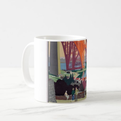 Vintage Forth Bridge Scotland Railroad Travel Mug | Zazzle