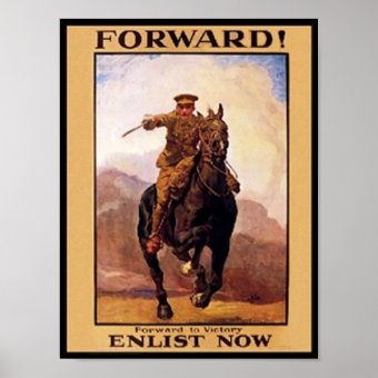 Vintage Forward, Enlist Now Poster | Zazzle