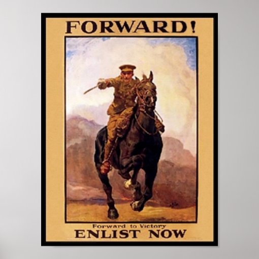 Vintage Forward, Enlist Now Poster | Zazzle
