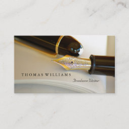 Vintage Fountain Pen | Writer Business Card | Zazzle