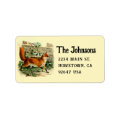 Vintage Fox Return Label Cottagecore | Zazzle