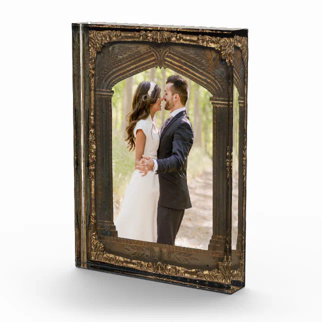 Vintage Frame Add Your Own Photo Wedding Portrait | Zazzle