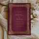 Vintage Frame Red Gold Wedding Invitation | Zazzle