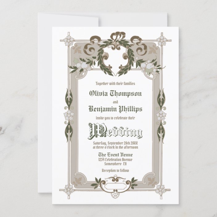 Vintage Frame Wedding Invitation | Zazzle.com