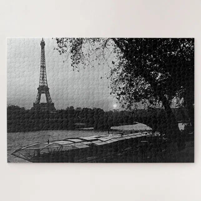 Vintage France Paris Eiffel tower sunset Jigsaw Puzzle | Zazzle