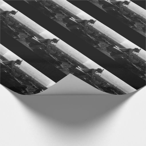 Vintage France Paris Notre Dame Cathedral devil Wrapping Paper | Zazzle