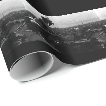 Vintage France Paris Notre Dame Cathedral devil Wrapping Paper | Zazzle