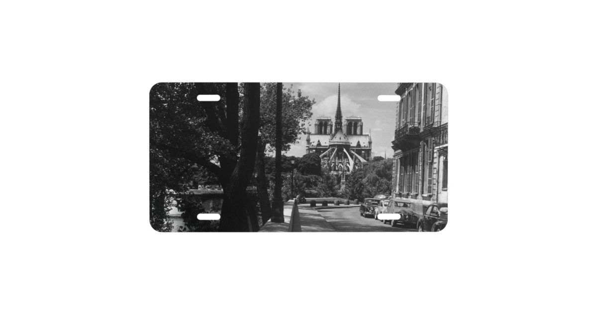 Vintage France Paris notre dame saint louis island License Plate | Zazzle