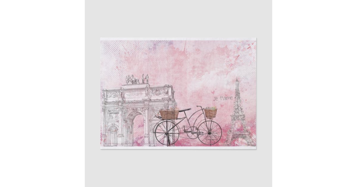 Vintage France Paris Tissue Paper | Zazzle