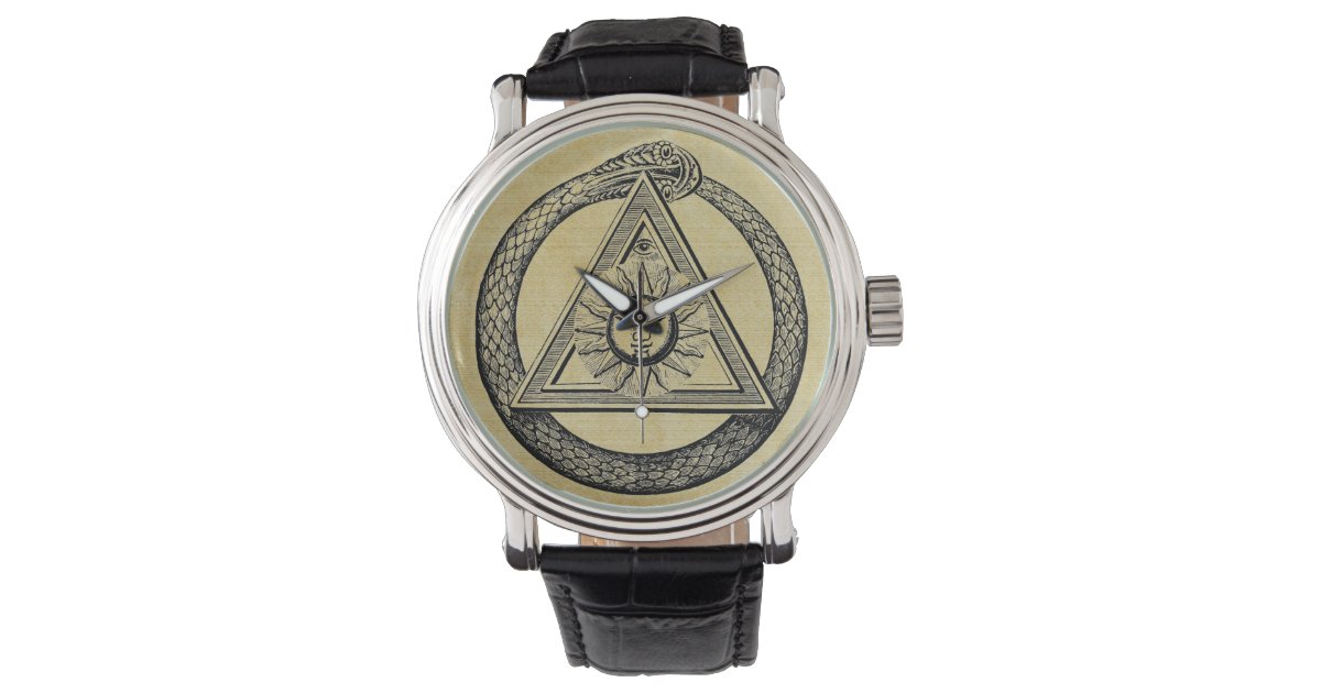 Vintage Freemasonry All Seeing Eye Masonic Symbol Watch | Zazzle