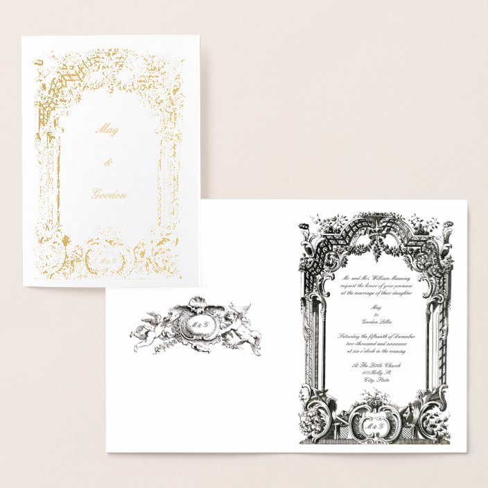 Vintage French Baroque Rococo Wedding Invitations | Zazzle.com