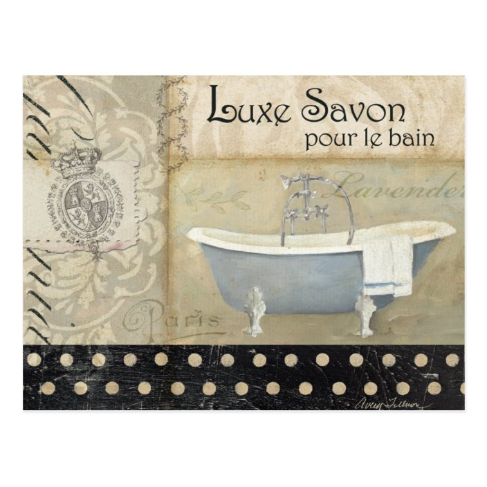 Vintage French Bath Postcard | Zazzle.com