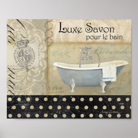 Vintage French Bath Poster | Zazzle.com