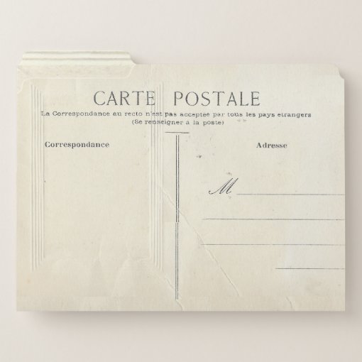 Vintage French Blank Postcard File Folders | Zazzle