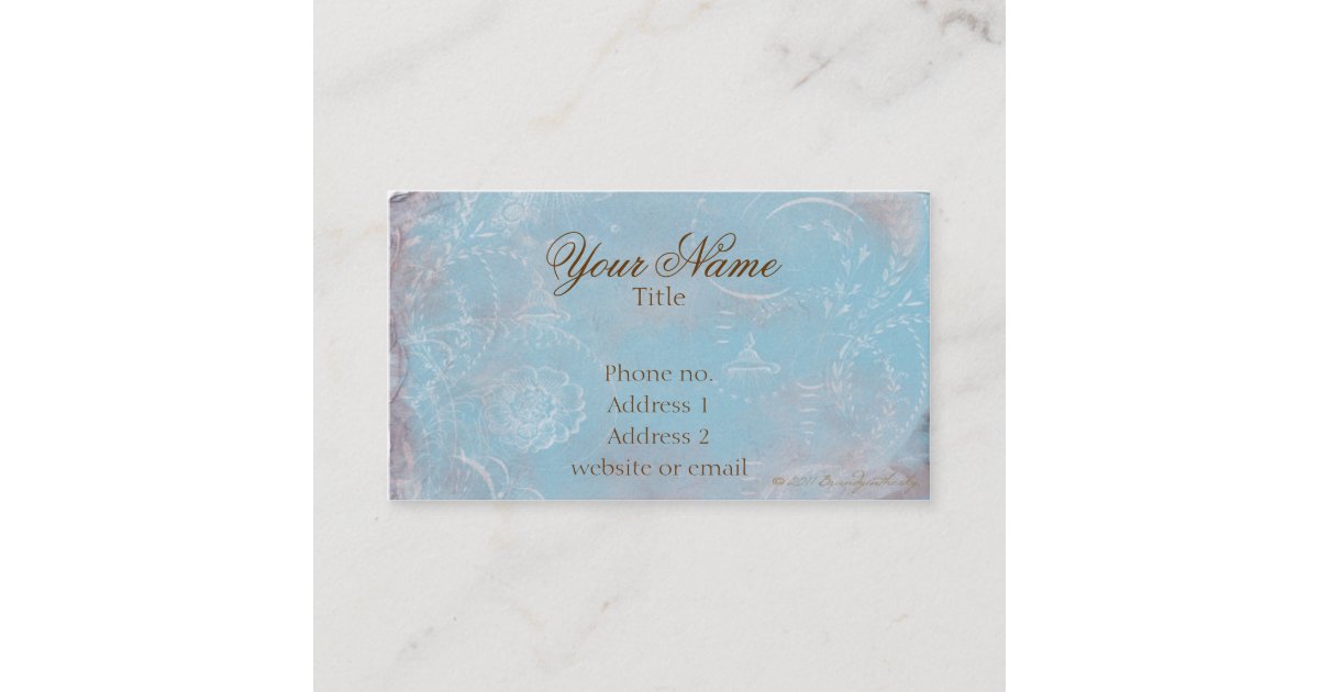 Vintage French Blue Toile Custom Business Cards | Zazzle