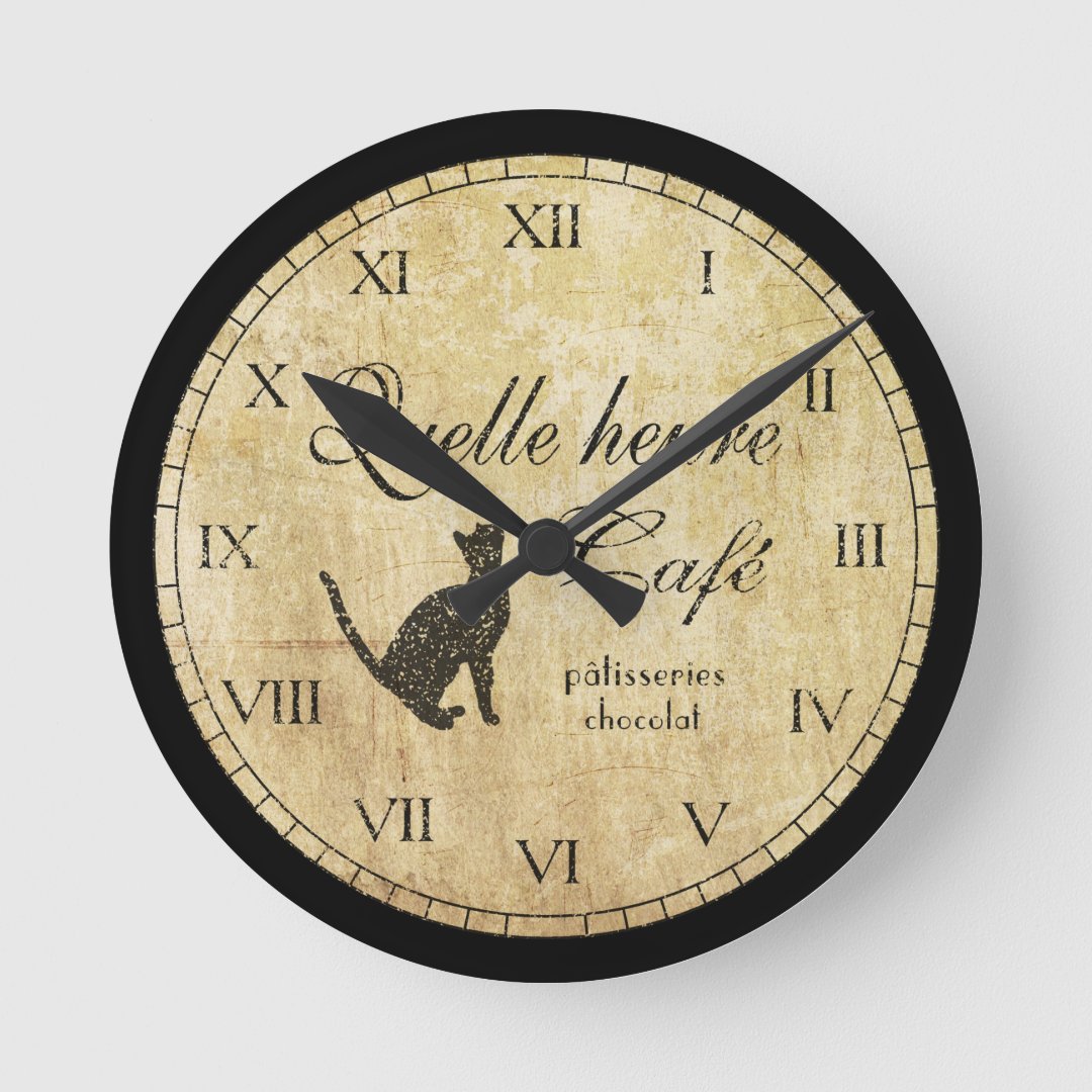 Vintage French Cafe Clock | Zazzle